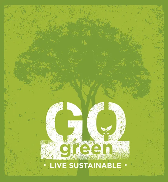 Go Green Save Trees Poster Stock Vector by ©wow.subtropica 93743764
