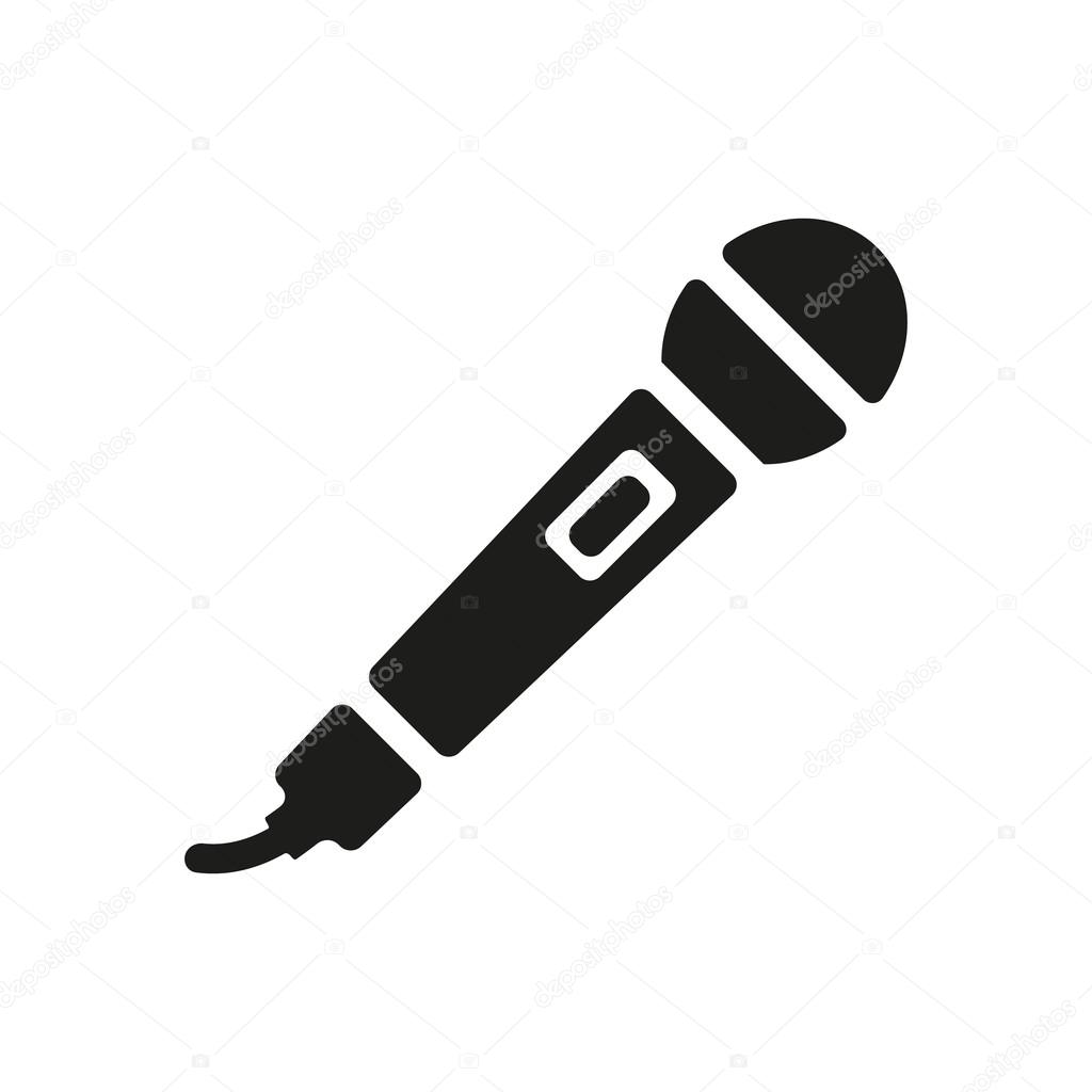 icône simple micro noir sur fond blanc — Image vectorielle agesxe.gmail ...