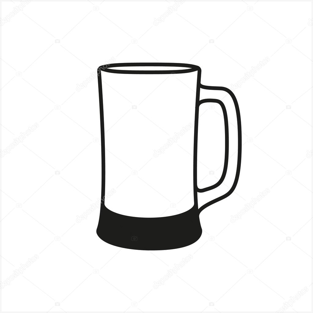 Empty Beer Mug Vector