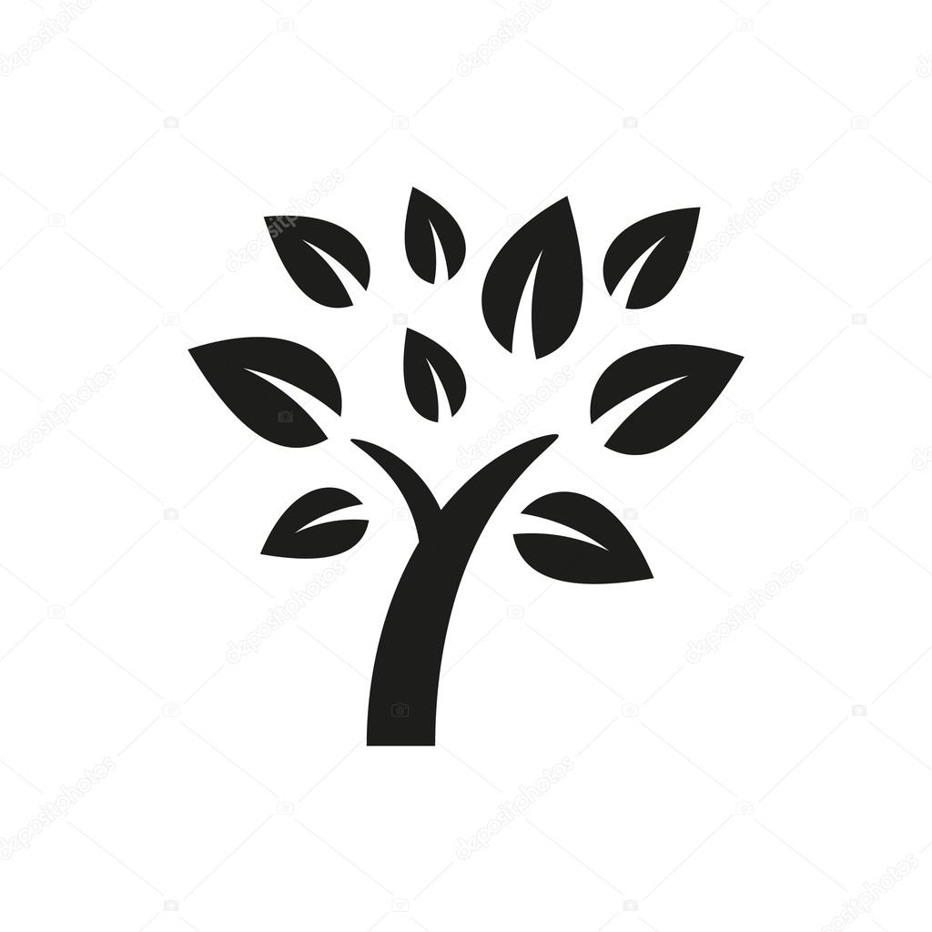 Black And White Tree Icon