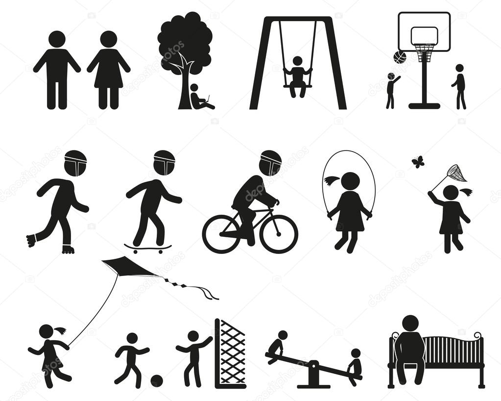 Vector Icon Set Of Children Playground Stock Vector Playground Vector