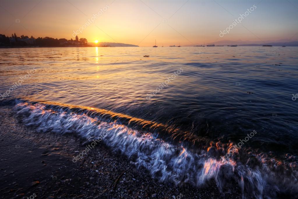 Waves along the shore — Stock Photo © WestCoastScapes #93377876