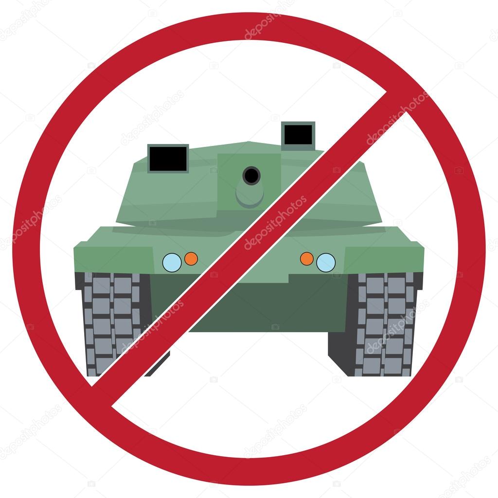 Tank against the background sign ban Stock Vector by ©lu.bondarieva ...
