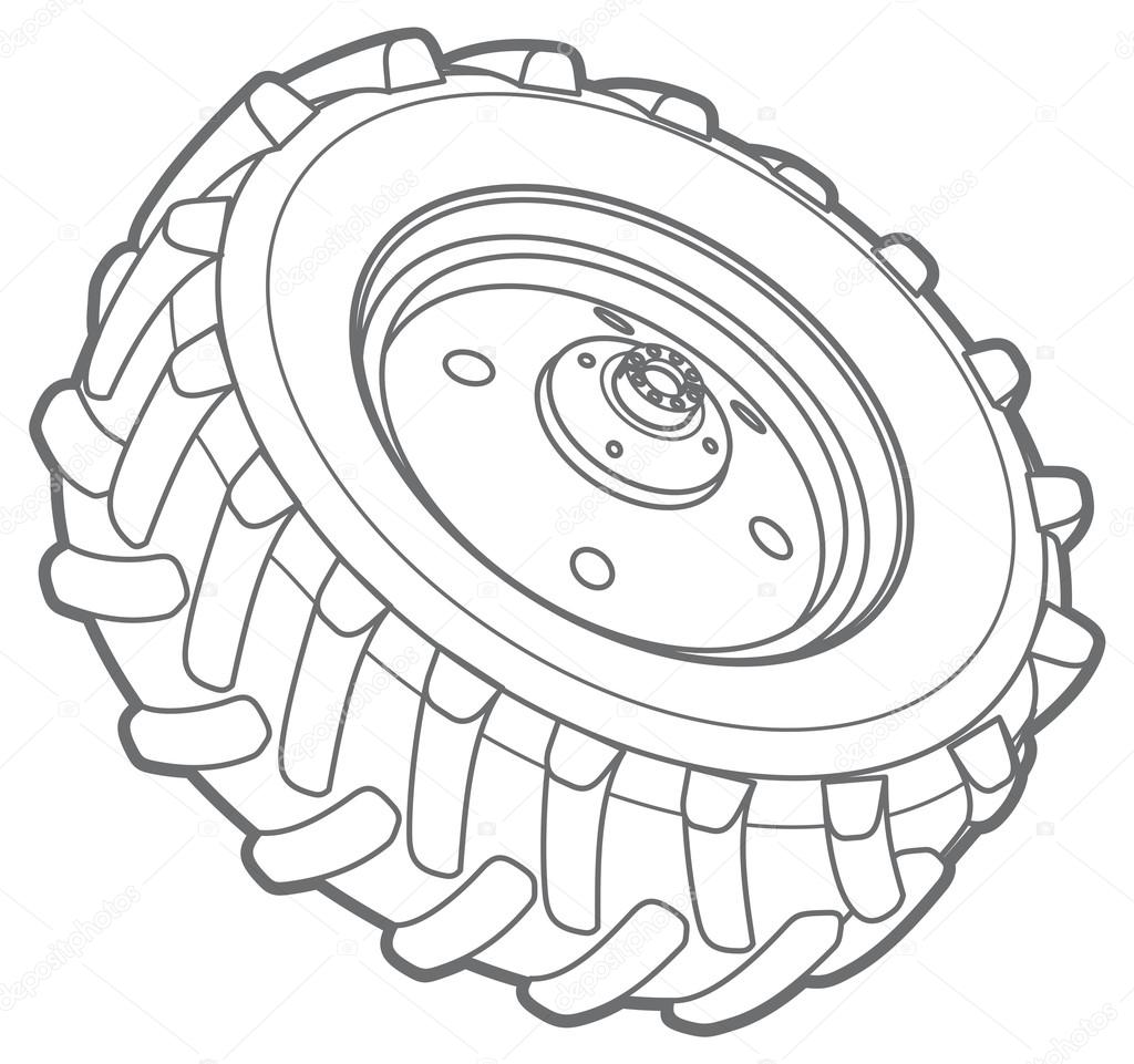 Wheel tractor outline Stock Vector Image by ©labitase.gmail.com #107241850