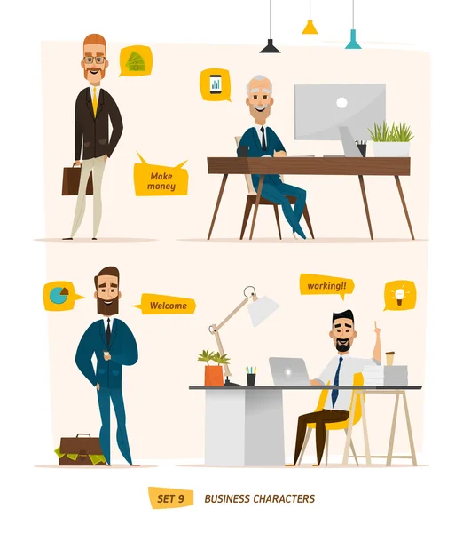 Business cartoon characters collection Stock Vector by ©alexdrumcheg ...