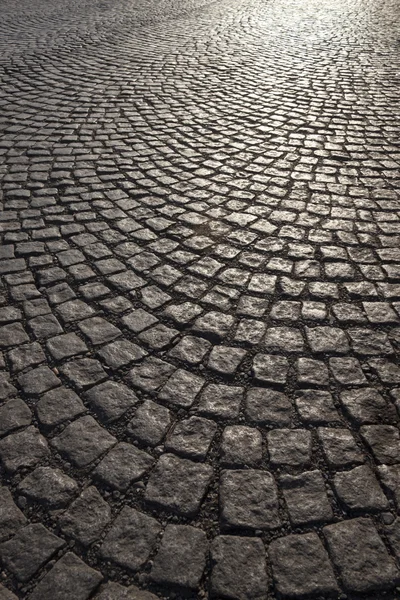 Gray cobblestone road — Stock Photo © Koraysa #93685916