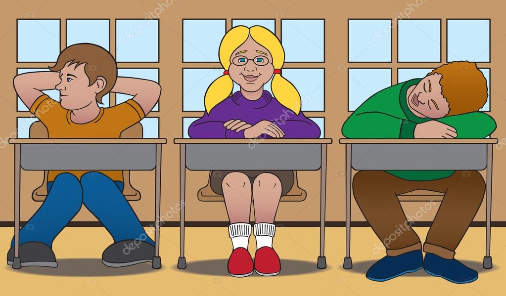 Three school students ⬇ Vector Image by © Ken_Cook | Vector Stock 94012704