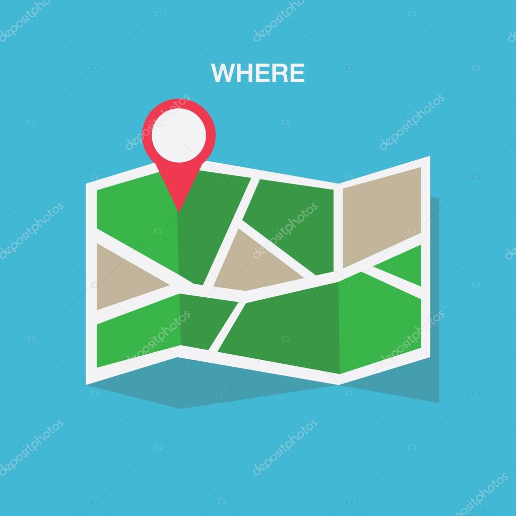 Flat colored location icon flat design Stock Vector by ©misterjabmail ...