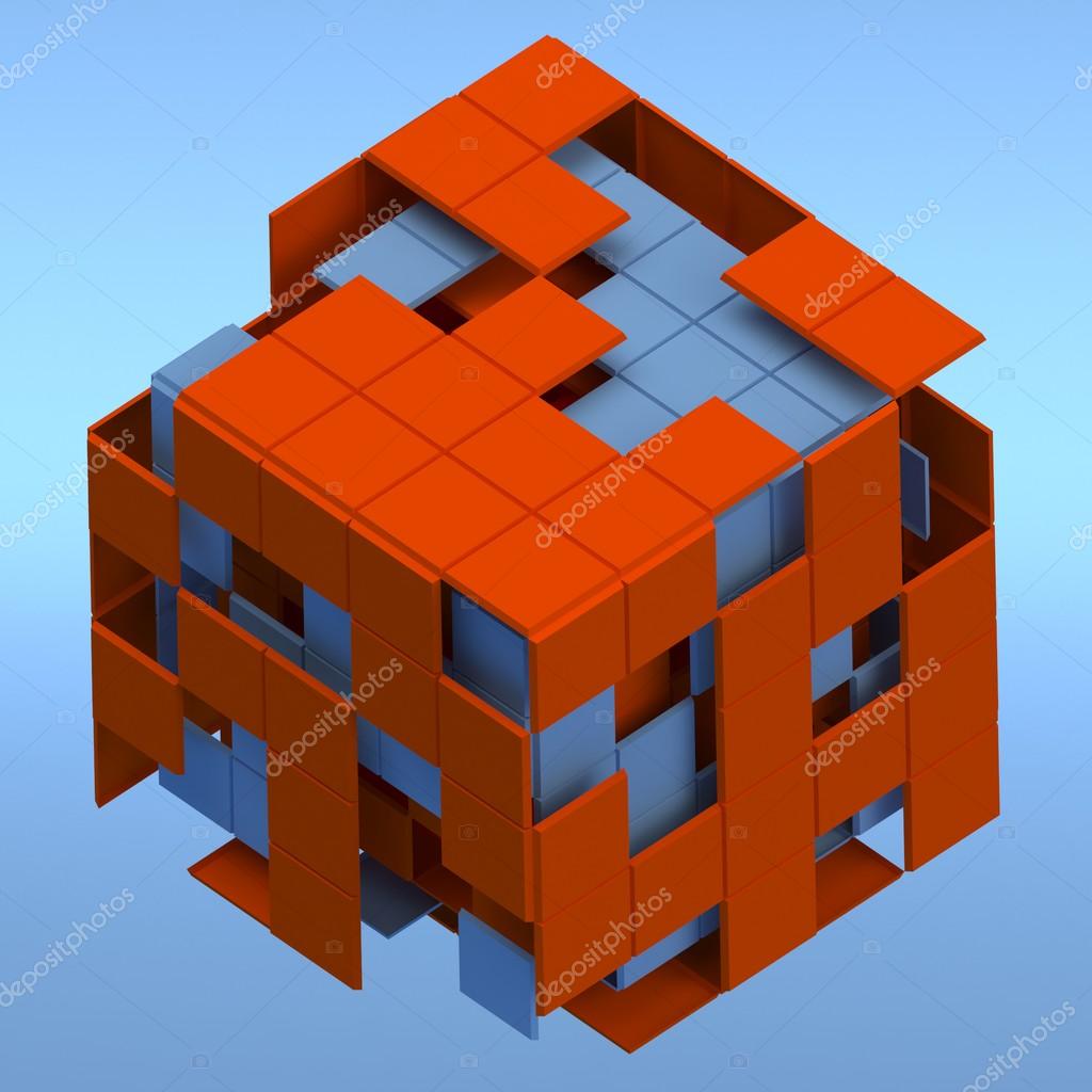 Abstract render cube. — Stock Photo © proffessorotto.gmail.com #102429938
