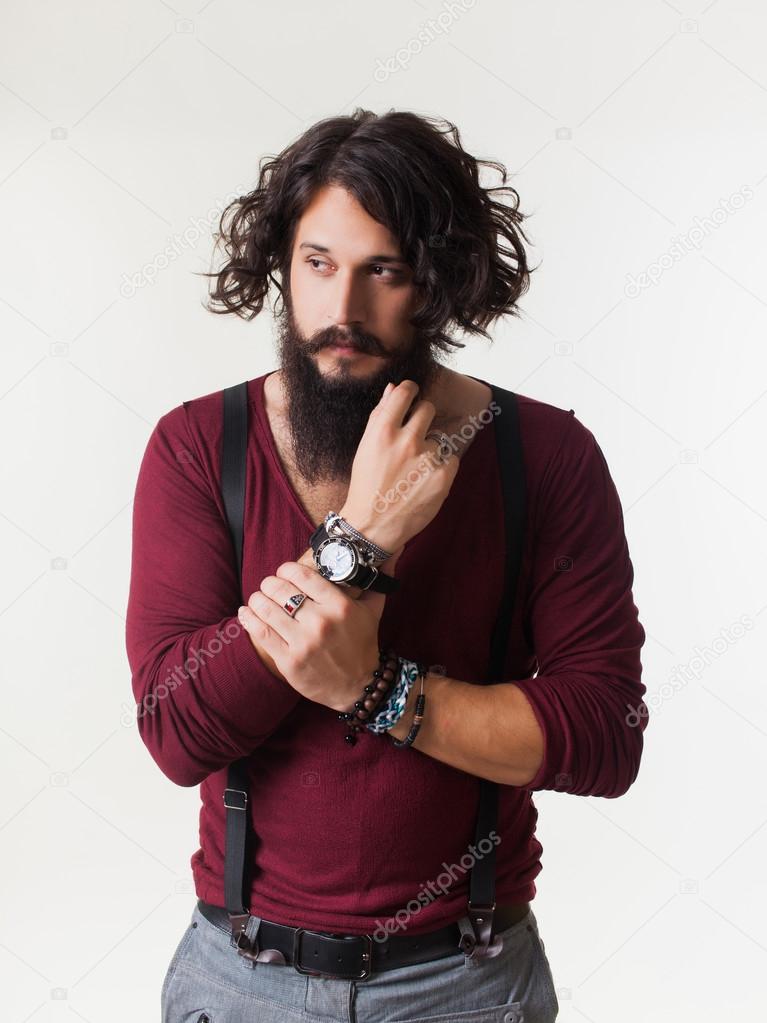 Young man in a red jacket Stock Photo by ©sergey_causelove 96936200