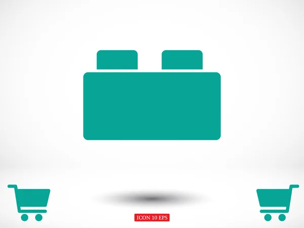 Building block flat design icon — Stock Vector © StudioIcon #104826584