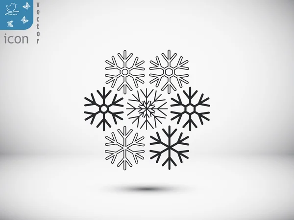 Schneeflockensilhouette ikone Stock-Vektorbilder | Depositphotos