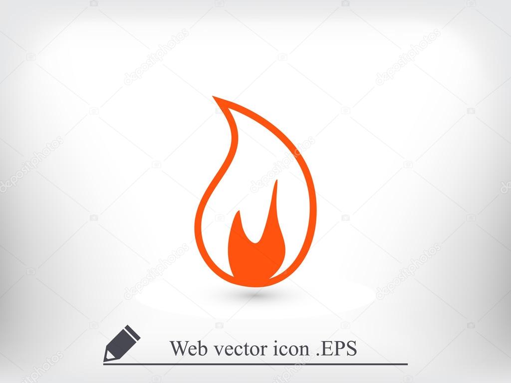 Fire design icon — Stock Vector © StudioIcon #99581404