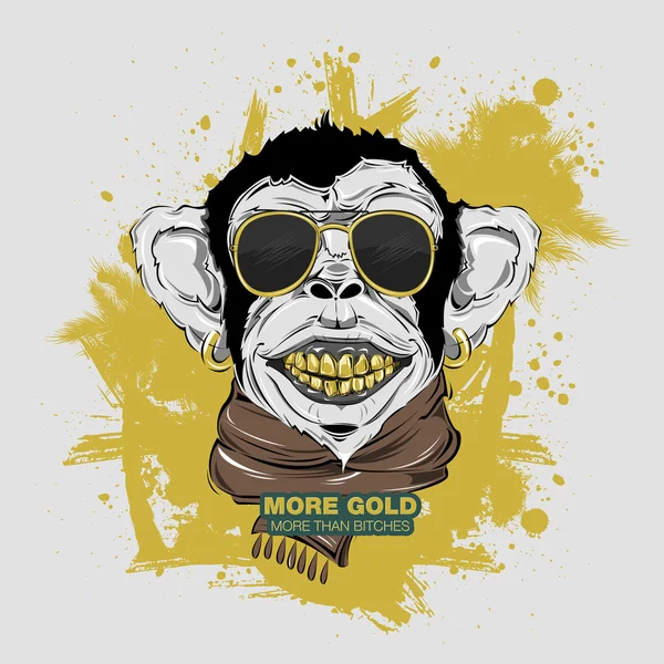 SWAG monkey with scarf — Stock Vector © andrei.dvaretski.yandex.ru ...