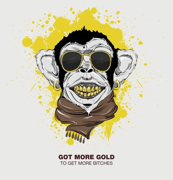 SWAG monkey with scarf Stock Vector by ©andrei.dvaretski.yandex.ru ...