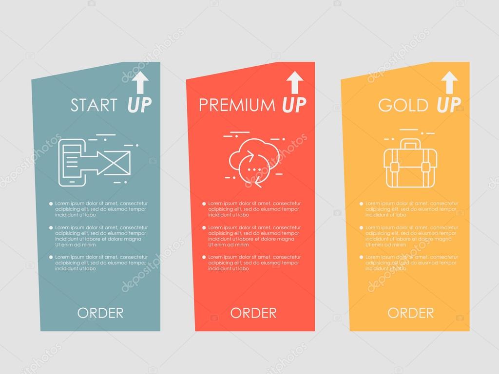 Price list, three tariffs Stock Vector Image by ©andrei.dvaretski ...