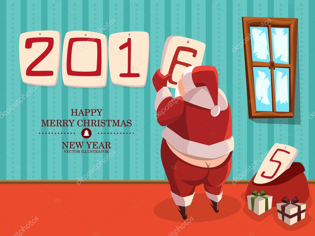 Funny Santa Claus with bare ass Stock Vector by ©andrei.dvaretski ...