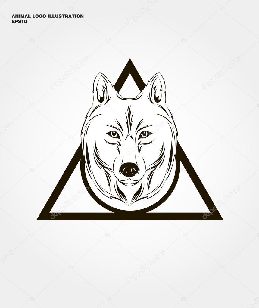 Hipster Triangle Wolf