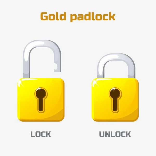 Cartoon collection of gold, silver and bronze padlocks. Game and app ui ...