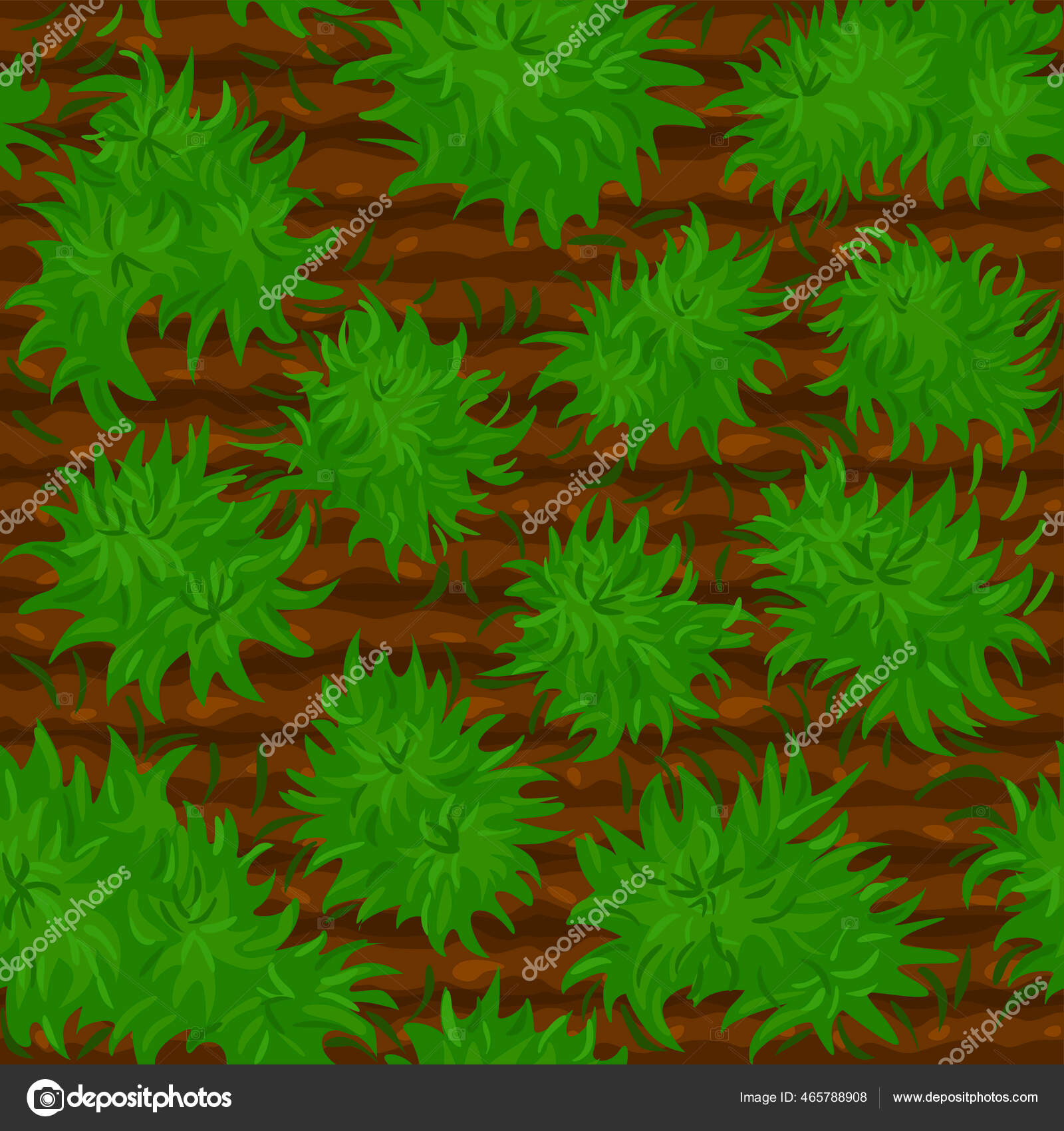 Bushes seamless pattern, soil texture with green grass for wallpaper ...