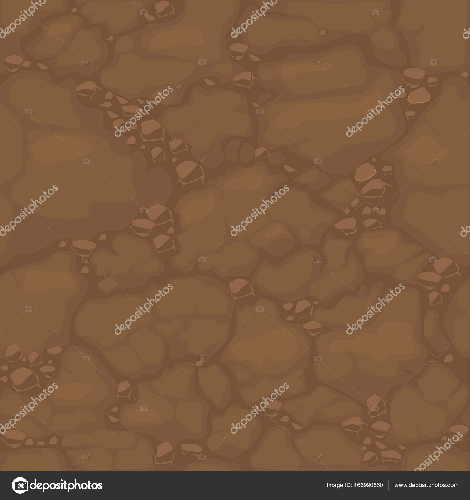 Seamless pattern ground with stones, brown soil texture for wallpaper ...