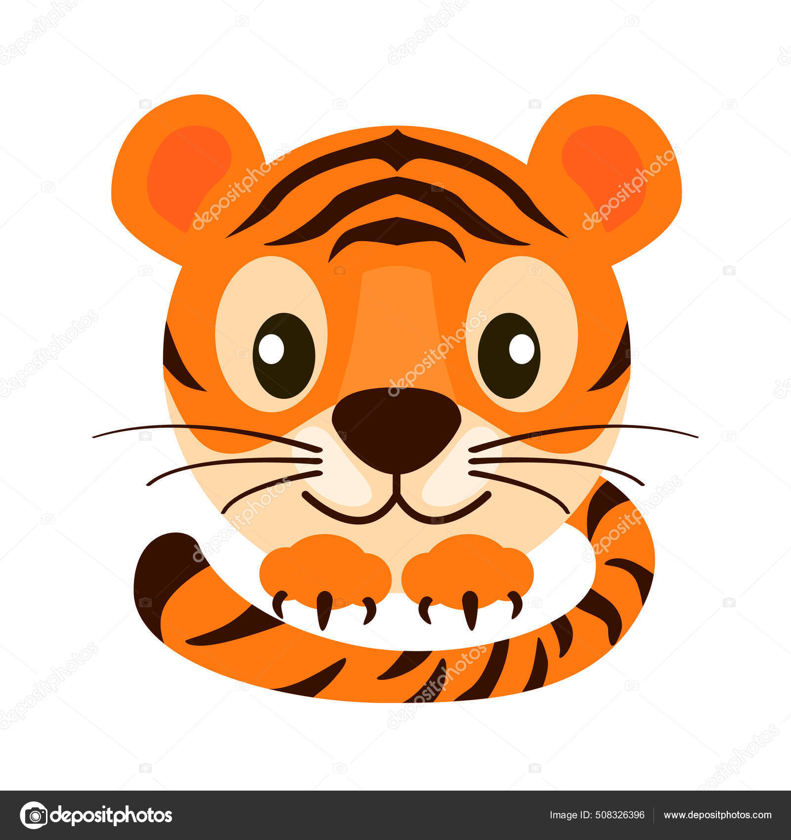 Tiger Face Cartoon