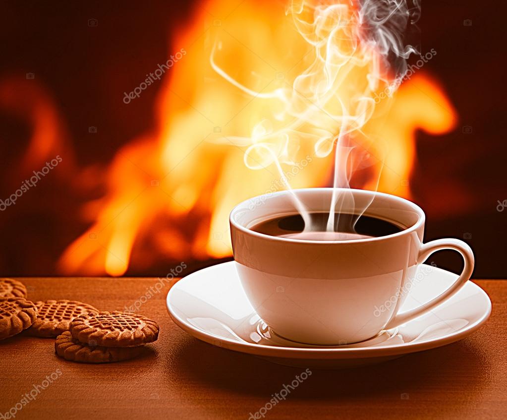 Cabin Fireplace Coffee
