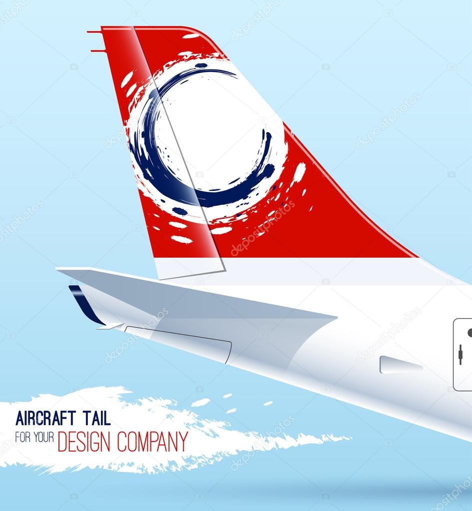 Airplane tail. template for your design. Aircraft tail Stock Vector by ...