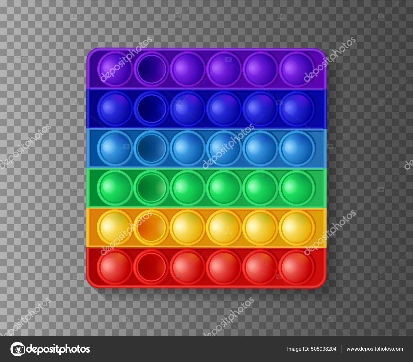 Silicone Colorful Poppit Game Trendy Toy Pop Antistress Transparent ...