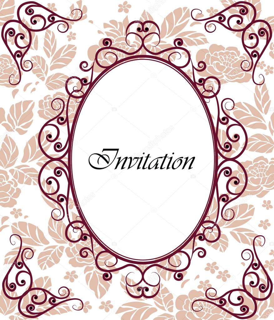 Photo frame invitation with roses Stock Vector Image by ©inagraur.ymail ...