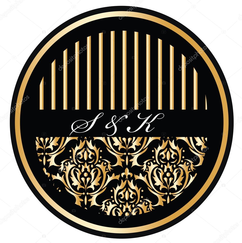 Golden round Invitation card Stock Vector by ©inagraur.ymail.com 114720054