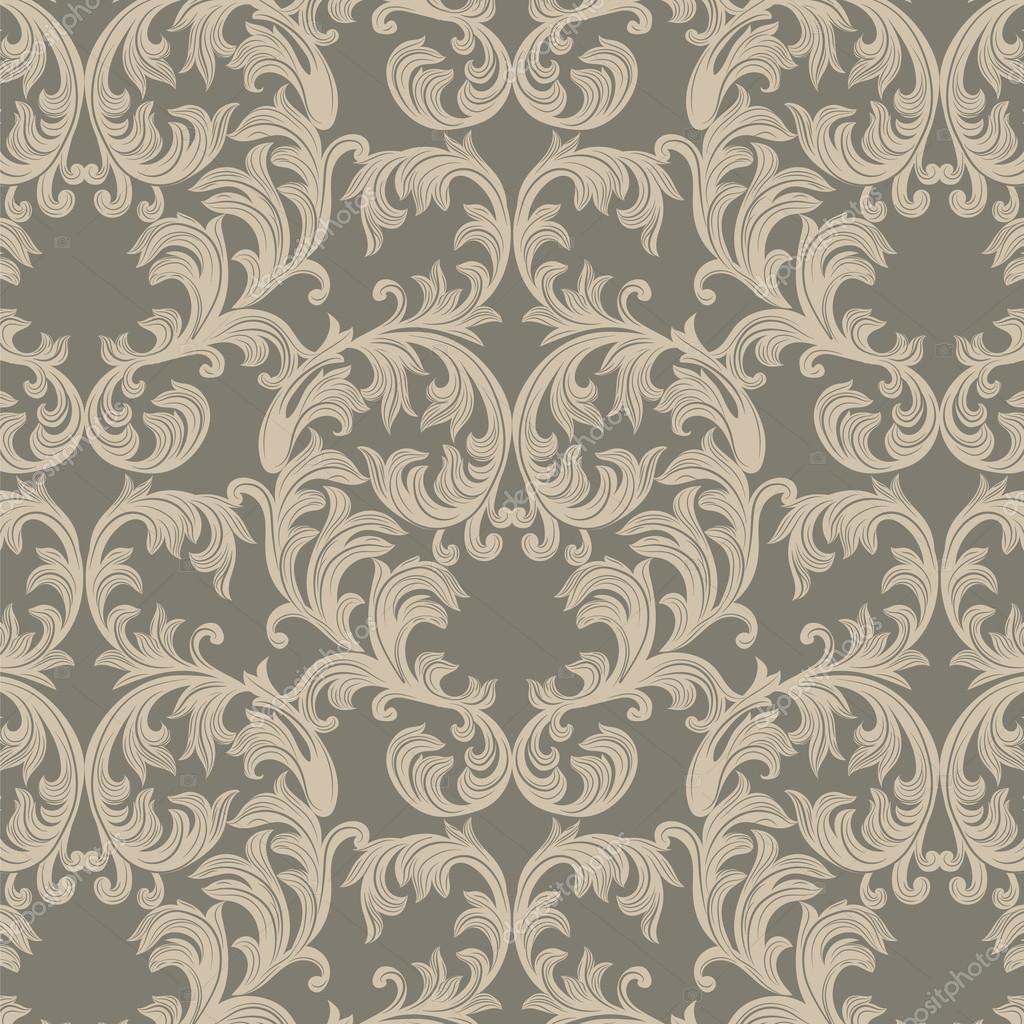 Vector Baroque Vintage floral Damask pattern Stock Vector Image by ...