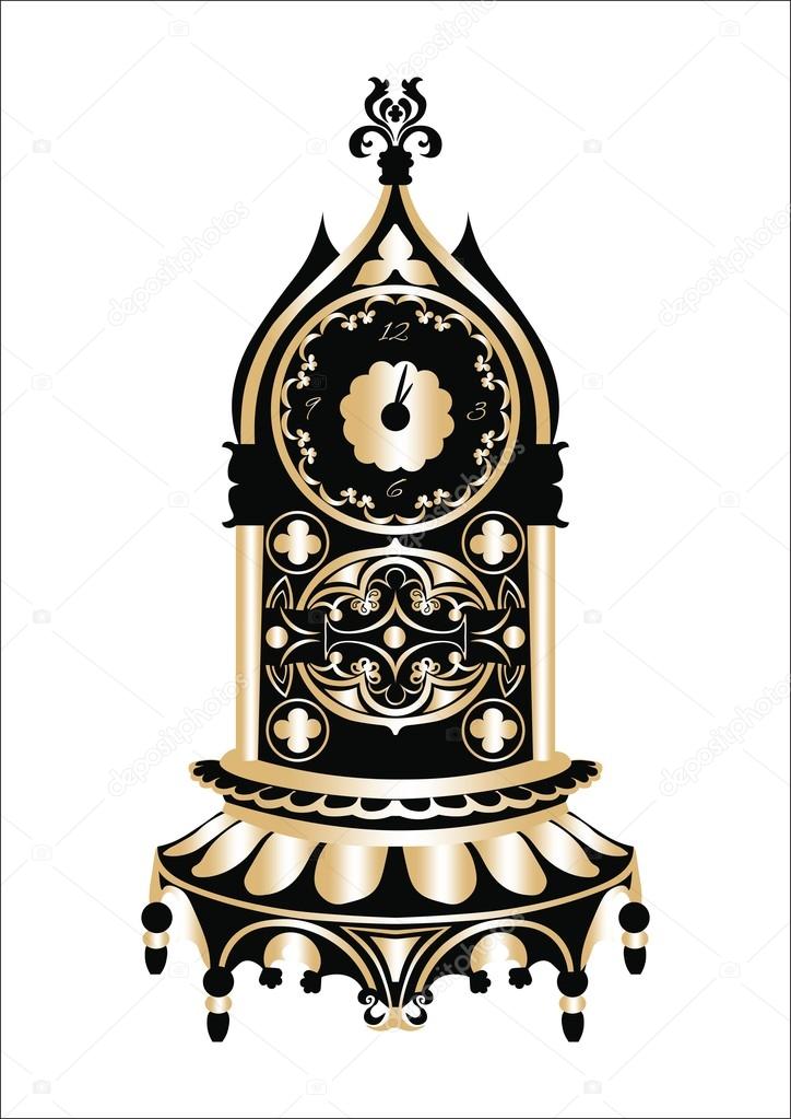 Baroque Classic Golden clock Stock Vector Image by ©inagraur.ymail.com ...
