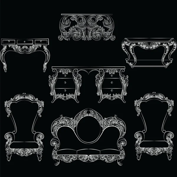 Rococo chair Vector Art Stock Images | Depositphotos