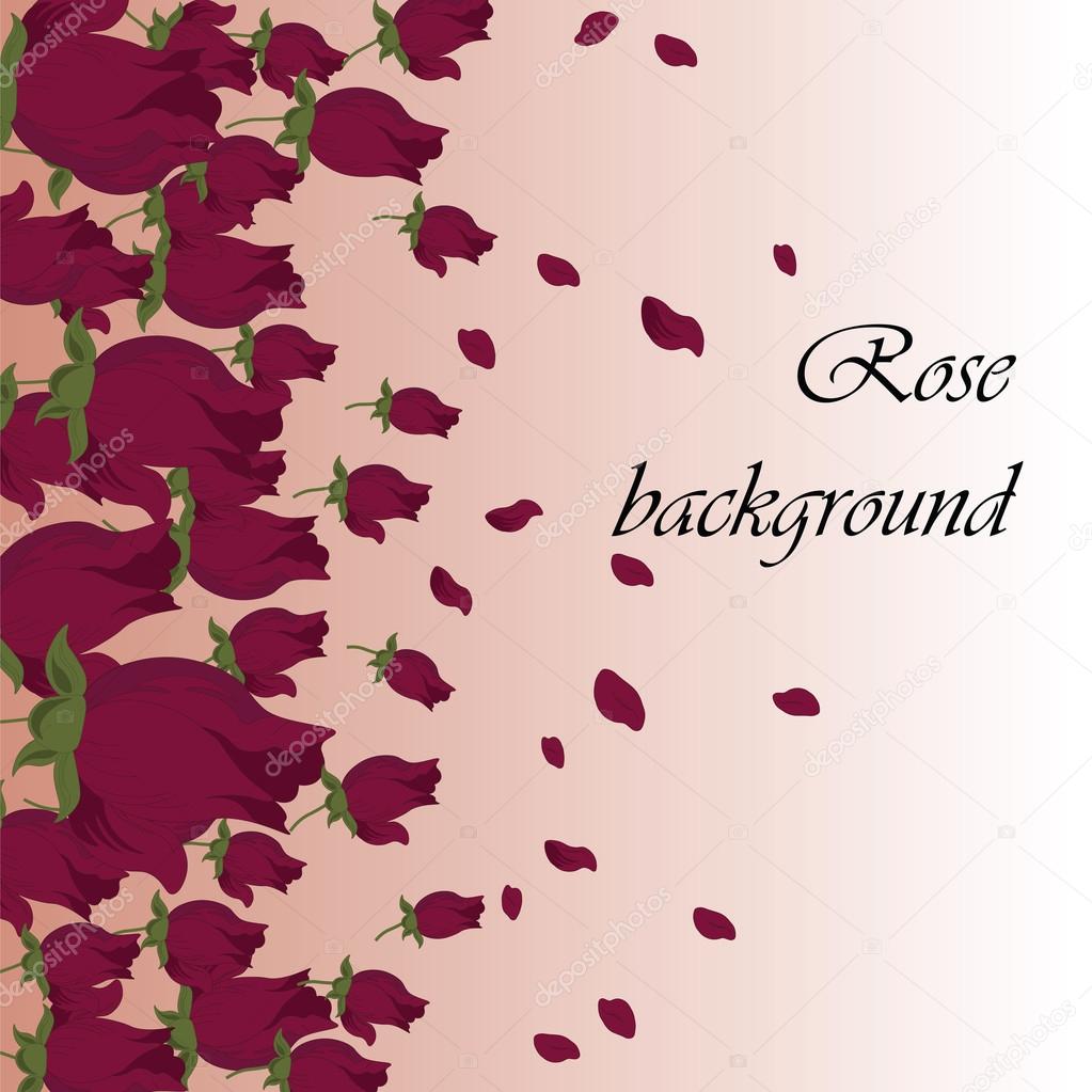 Roses flowers background Stock Vector by ©inagraur.ymail.com 97607340