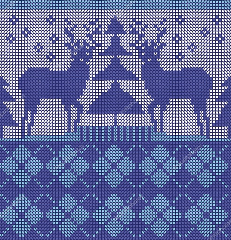 Seamless blue fair isle pattern Stock Vector Image by ©takybi #94288900