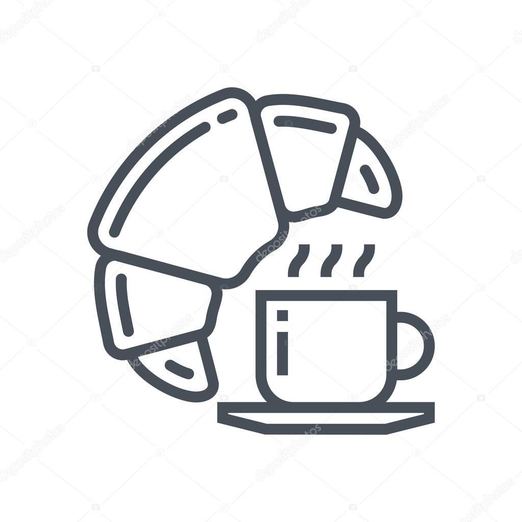 Croissants and coffee icon Stock Vector Image by ©Howcolour #101779168
