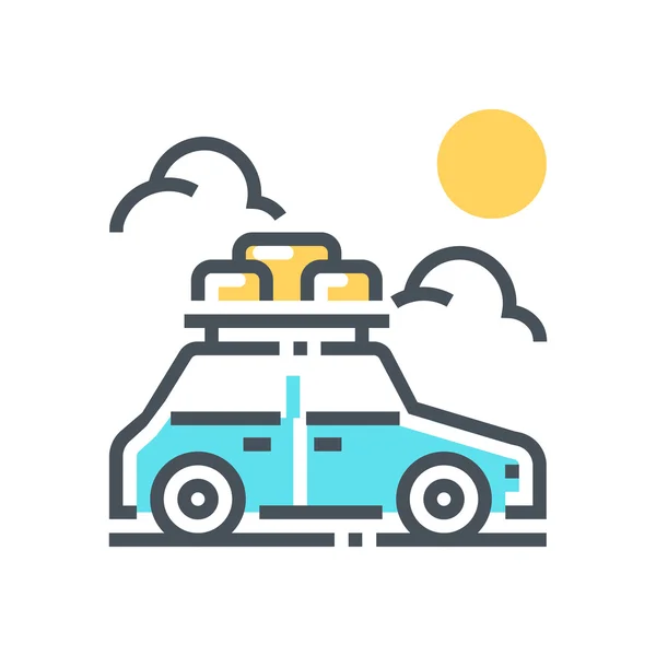 Road trip icon — Stock Vector © Howcolour #104460016