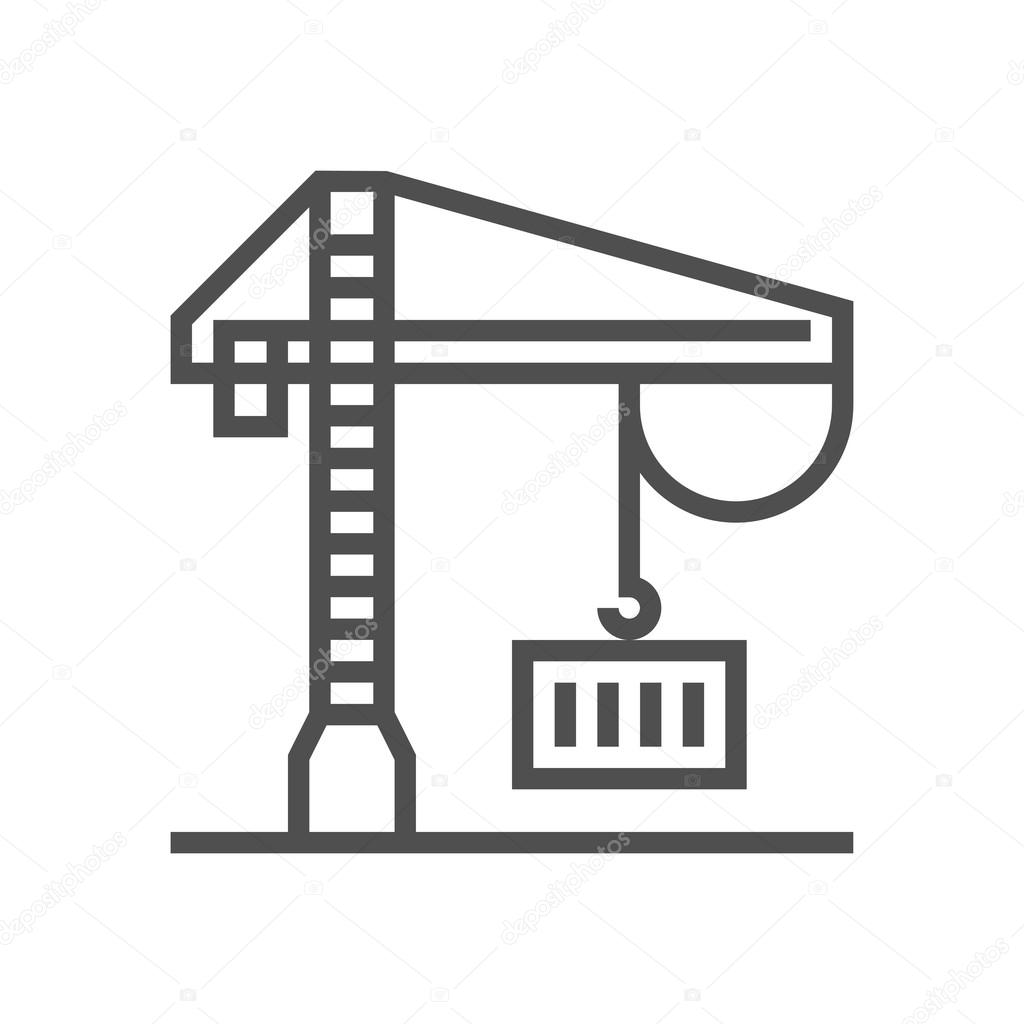 Crane, construction icon Stock Vector Image by ©Howcolour #106759582