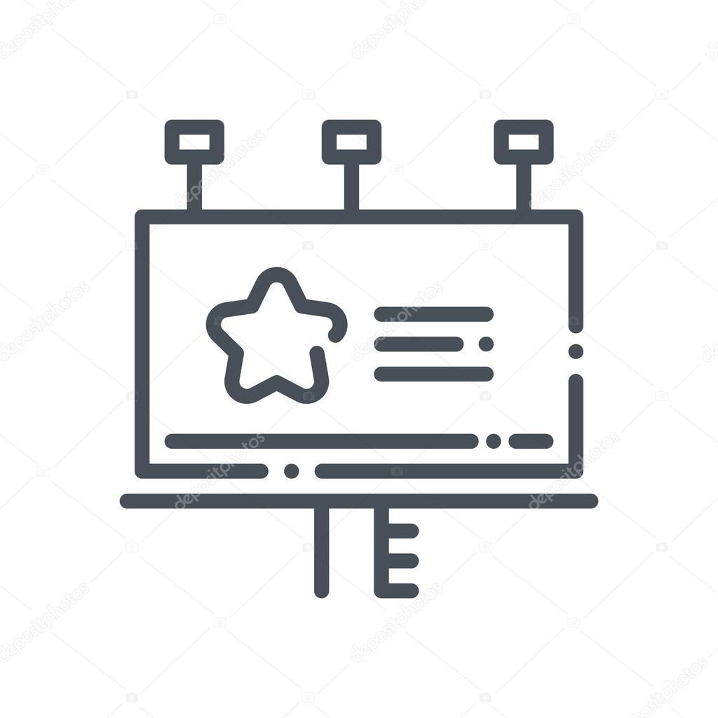 Billboard theme icon Stock Vector Image by ©Howcolour #108215772