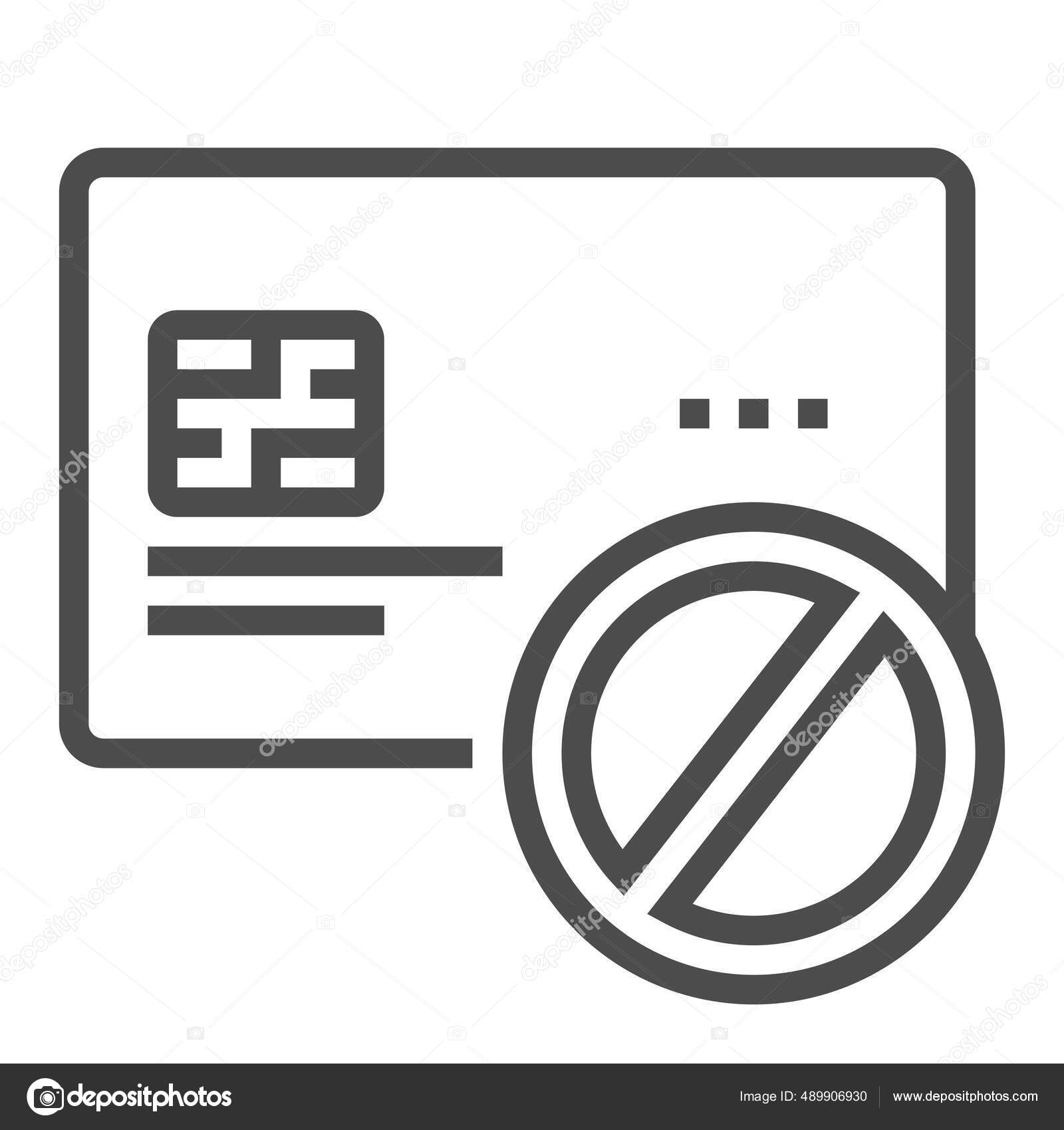 Payment Failed Square Line Vector Icon Stock Vector Image by ©Howcolour ...