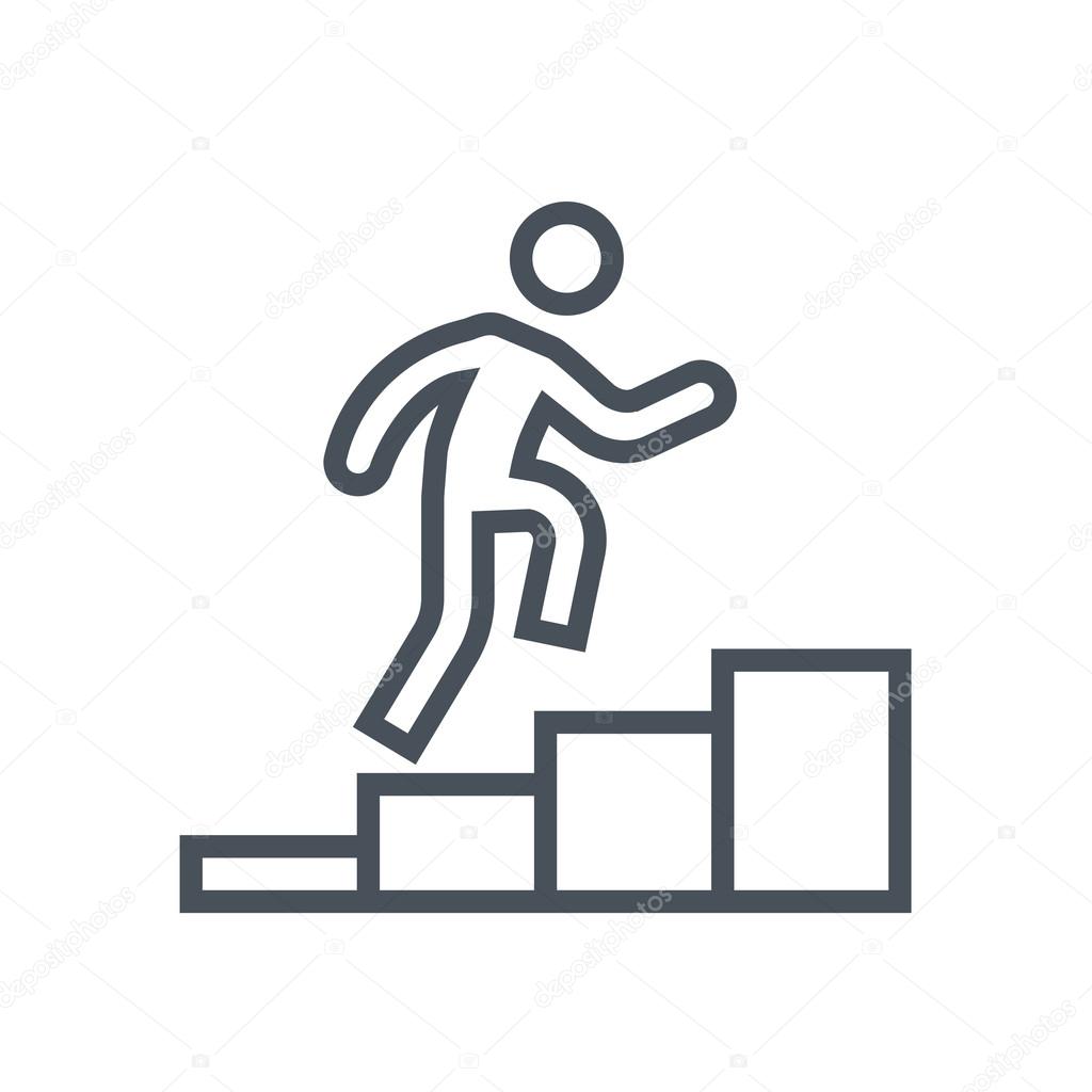 Man climbing up icon Stock Vector Image by ©Howcolour #96272818