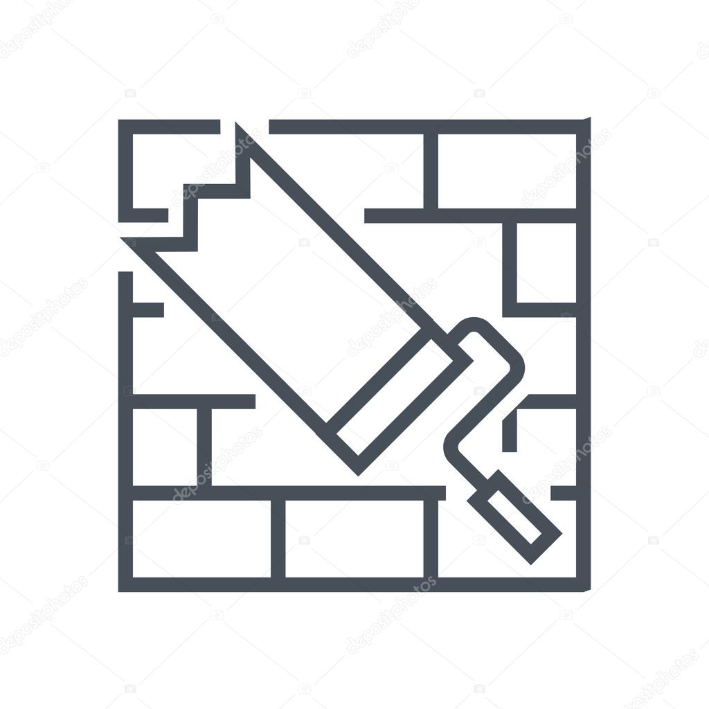 Painting wall icon Stock Vector Image by ©Howcolour #96299354