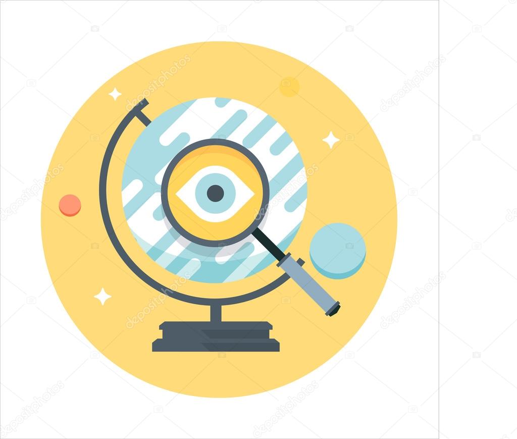 Discovery, education flat style, colorful, vector icon Stock Vector ...