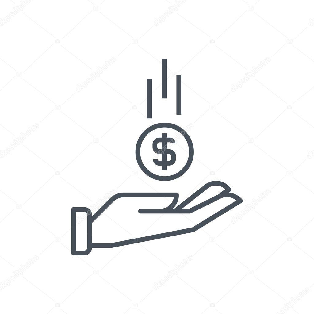 Icono De Dar Dinero Dar Y Recibir Dinero Icono Con: Vector De Stock