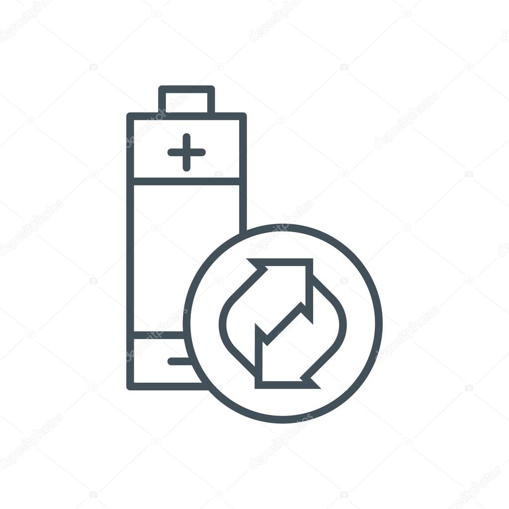 Recycling battery icon Stock Vector Image by ©Howcolour #96317118