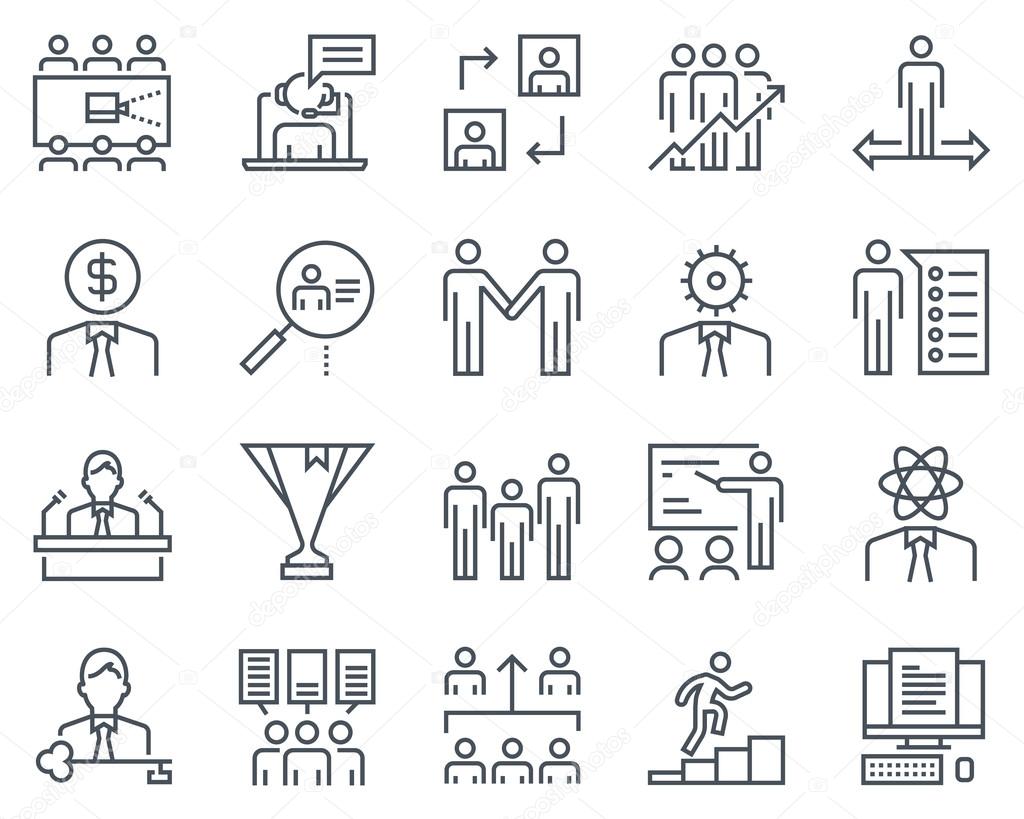 Corporate business icon set — Stock Vector © Howcolour #96324184