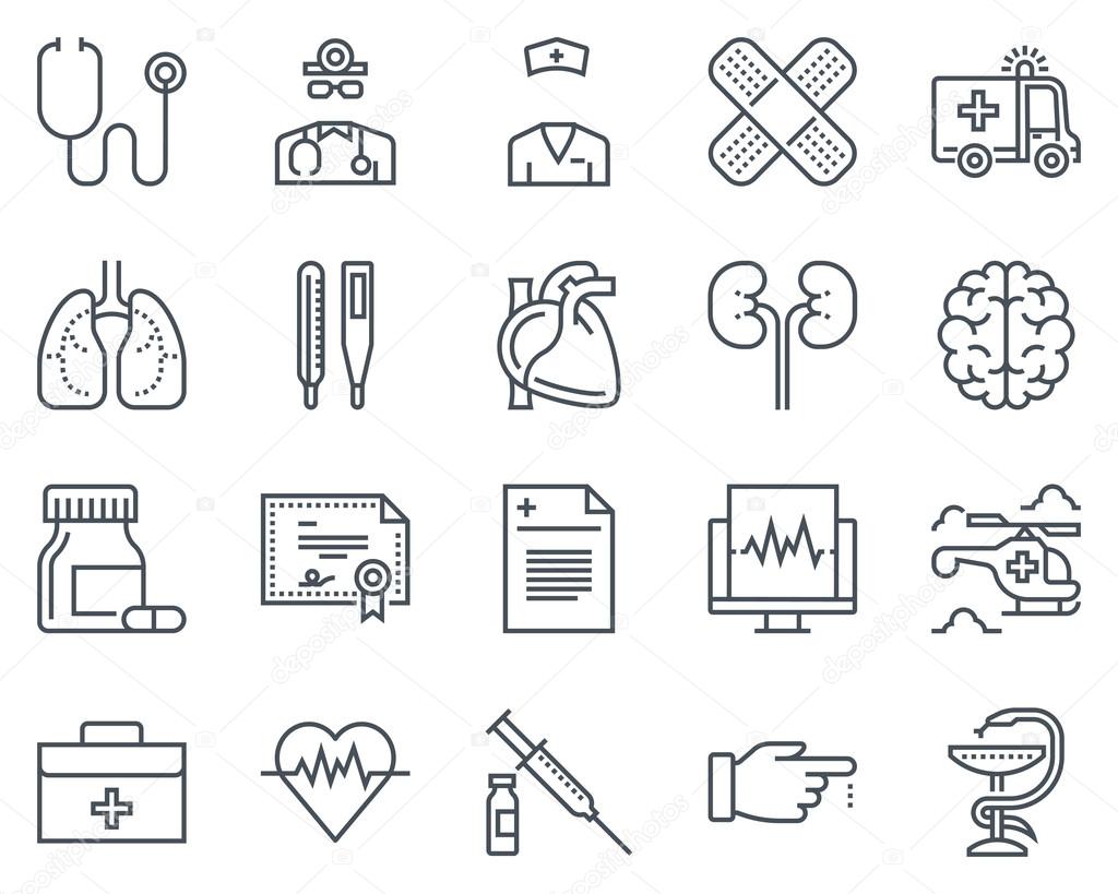 Medical icon set — Stock Vector © Howcolour #96324676
