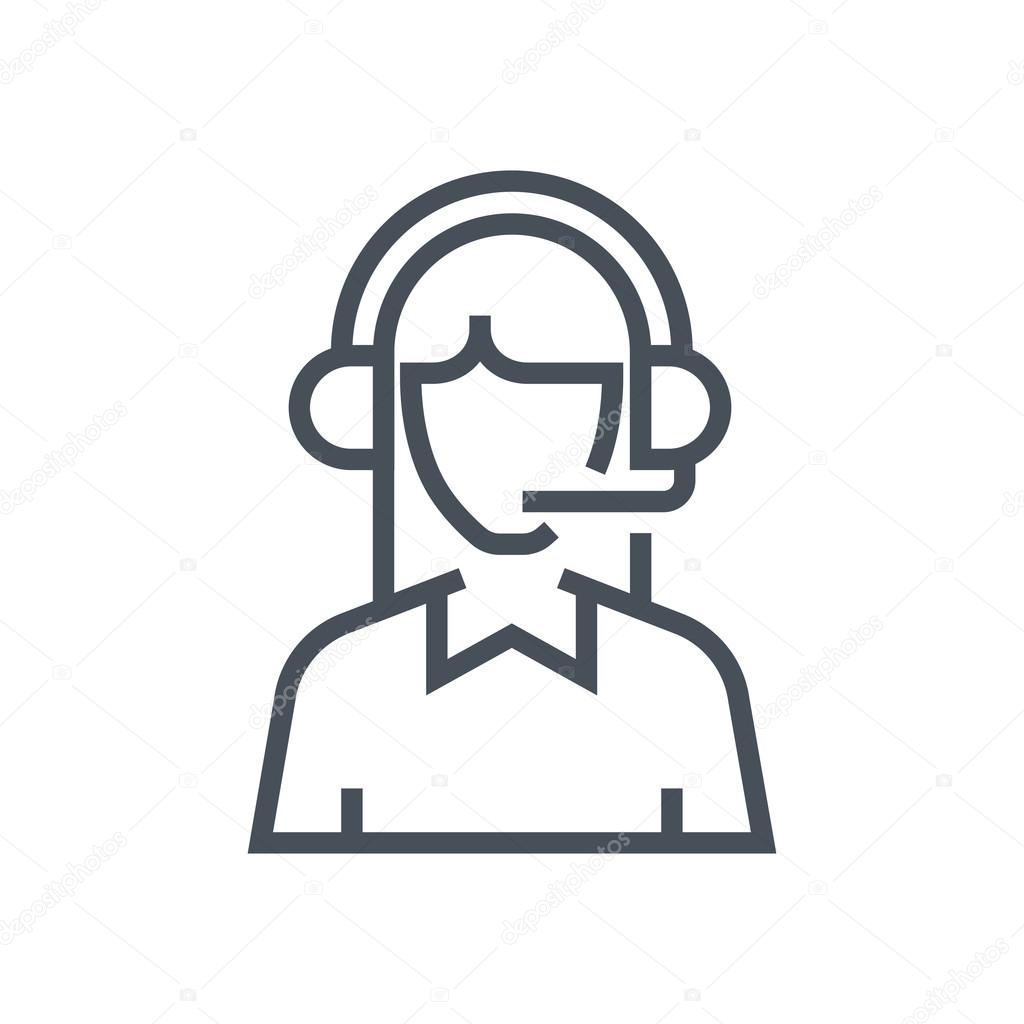 Hombre icono de servicio al cliente Stock Vector by ©Howcolour 98443038