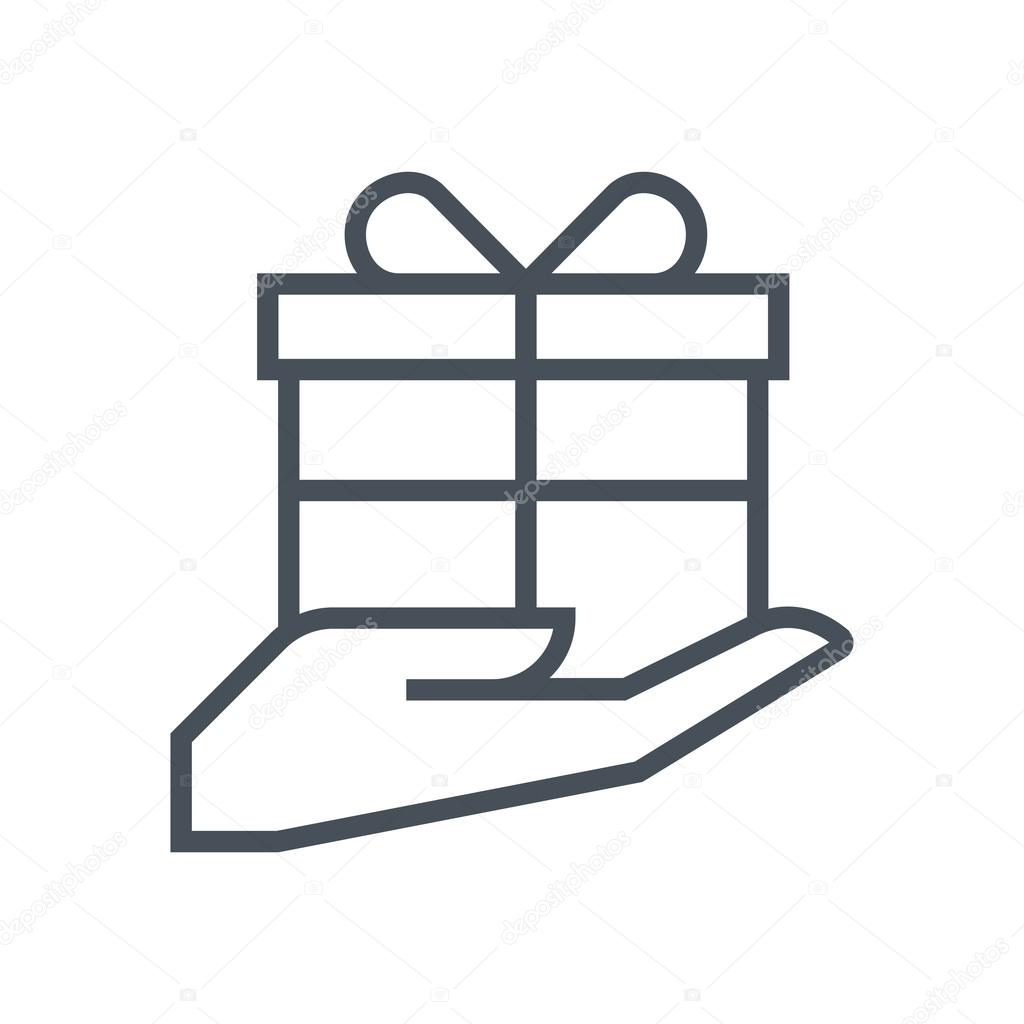 Courtesy, gift box icon Stock Vector by ©Howcolour 98443294